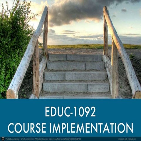 EDUC-1092- Course Implementation eTV | PPT