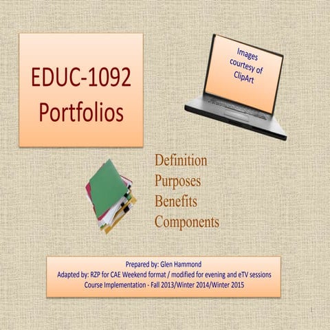 EDUC-1092: Portfolio | PPTX