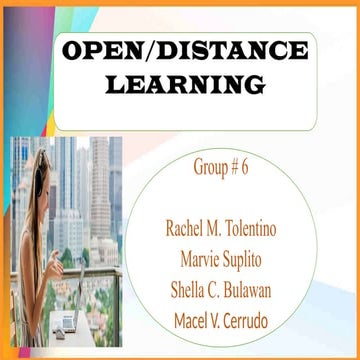 Distance education in nursing | PPTX