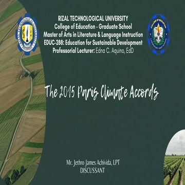 EDUC-288 The 2015 Paris Climate Accords.pptx