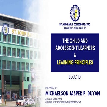 Issues on Human Development & Research in Child and Adolescent Development (THE CHILD AND ...