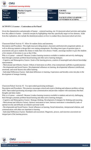 Learner centered lesson planning & instruction | PPT | Educational ...