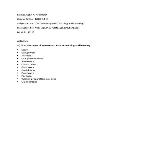 EDUC 108 - balot.docxgdgdgdgdggdgdgdgdgd | DOCX | Educational ...