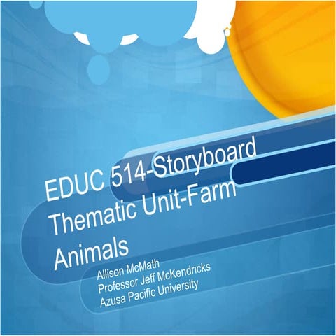 Educ 514 Storyboard Shot Log | PPT