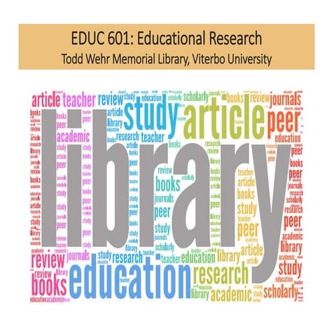 EDUC 601 Library Presentation | PPTX | Publishing Industry | Industries