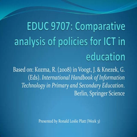 Educ 9707 Comparative Analysis | PPTX