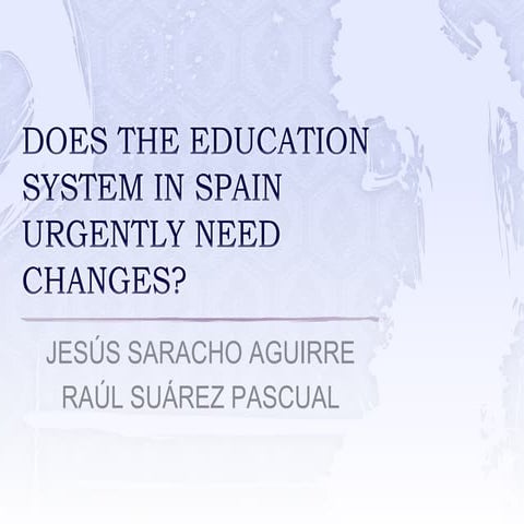 SPANISH EDUCATION SYSTEM | PPTX