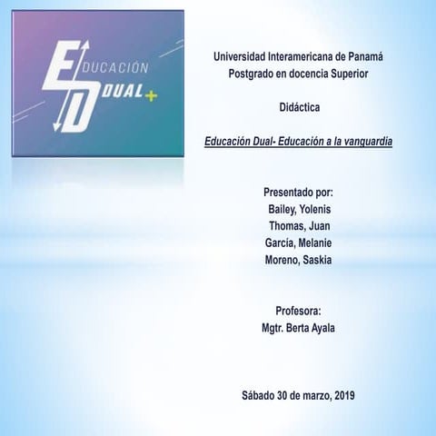 Educacion dual | PPTX