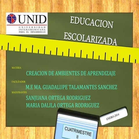 Educacion escolarizada | PPTX