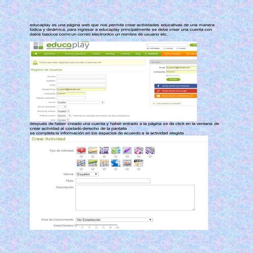 Educaplay actividades | PDF
