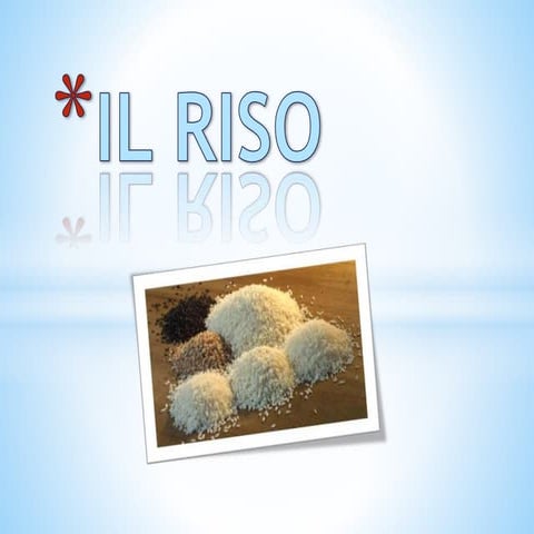 EduCare - Educazione Alimentare: Alimento Il Riso | PPTX