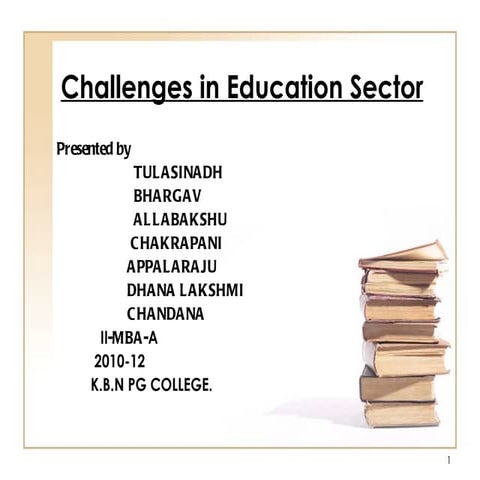 challenges in education sector | PPT