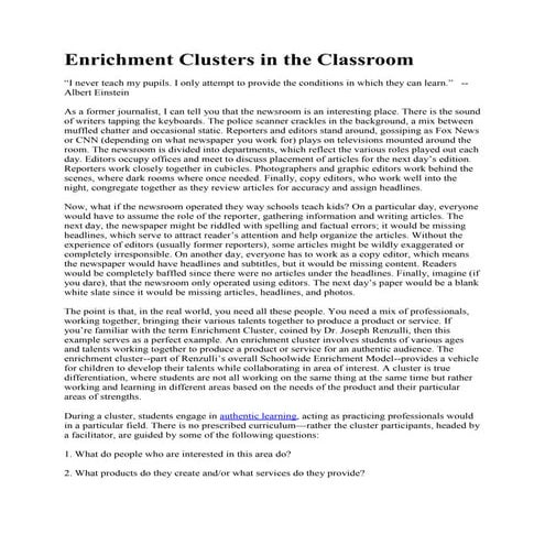 Education Innovation Clusters | PDF