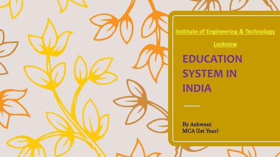Education system in india | PPTX