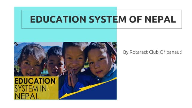 An Overview of Education in Nepal | PPTX