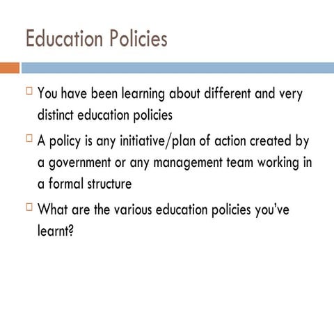 Education Policies | PPT