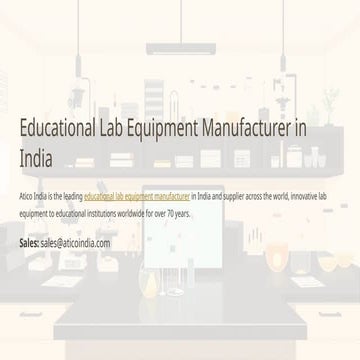 Educational Lab Equipment Manufacturer in India | PPTX