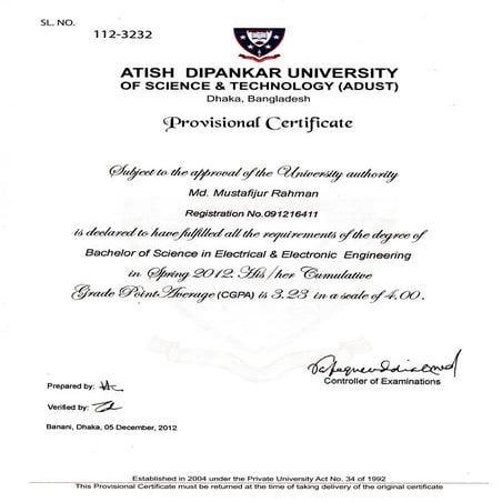 Educational certificates | PDF