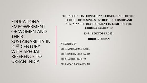 Empowerment of Women Through Education ppt | PPTX