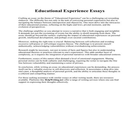 Educational Experience Essays.pdf