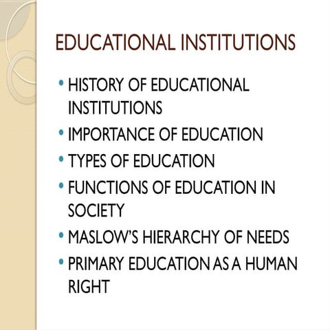 Educational Institutions - Senior High School | PPTX