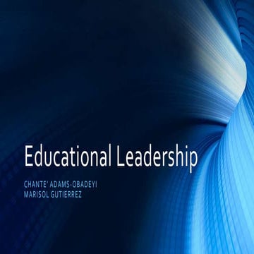 Educational leadership | PPT