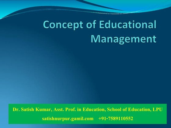 Educational management | PPT