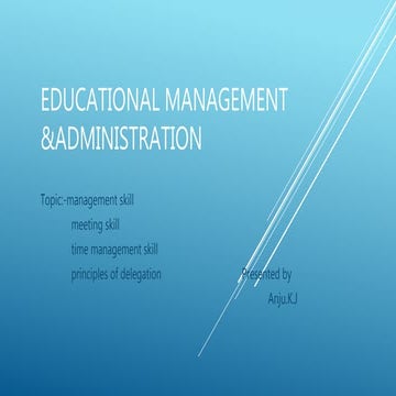 Educational management 1 | PPT