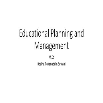 Educational Planning And Management | PPTX