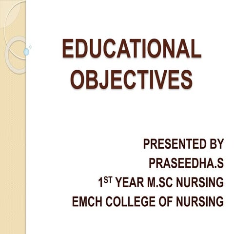 Educational objectives | PPTX
