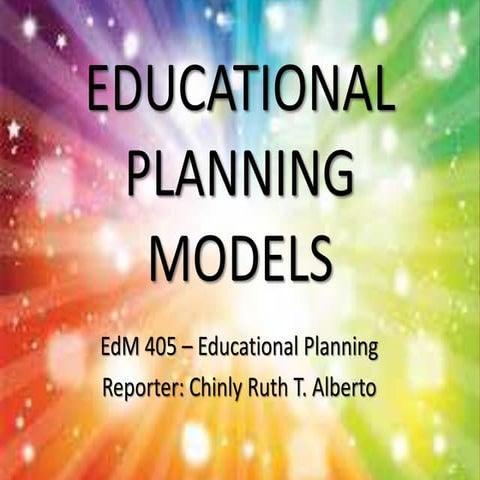 Educational planning models | PPTX