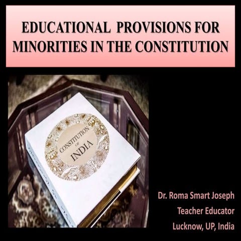 Educational Provisions for Minorities in The Constitution | PPTX