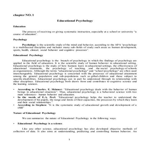 Educational psychology | DOCX