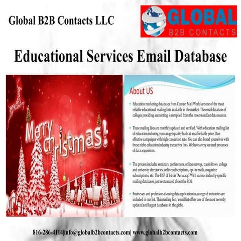 Educational services email database | PPTX
