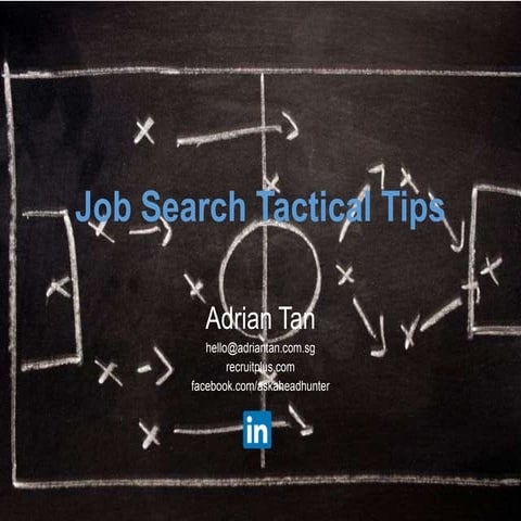 Job Search Tactical Tips | PPT