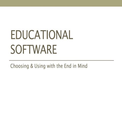 Educational Software: | PPTX