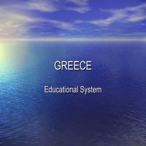 Educational System of Greece | PPT