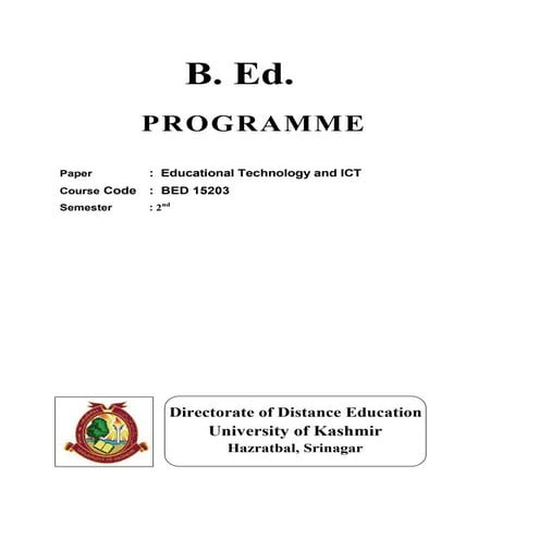 Educational Technology and ICT Bed dde .pdf