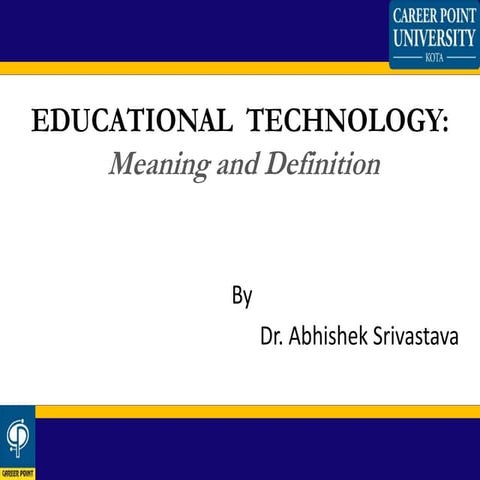 Educational technology meaning &definition | PPT