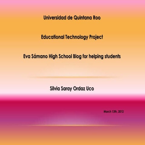 Educational technology project | PPTX | Education