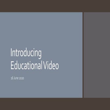 Educational video ppt v3 | PPTX