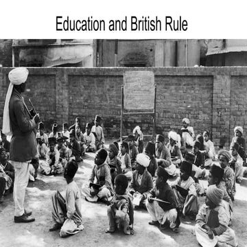 Education and British Rule presentation for class tenth | PPTX