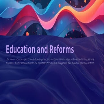 Education and Reforms of education system | PDF