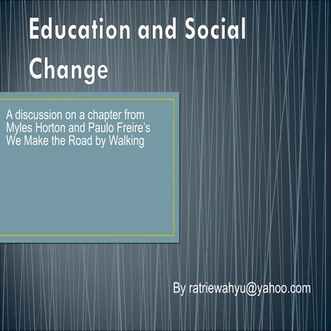 Education and social change | PPT