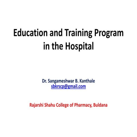 Education and training program in the hospital.pptx