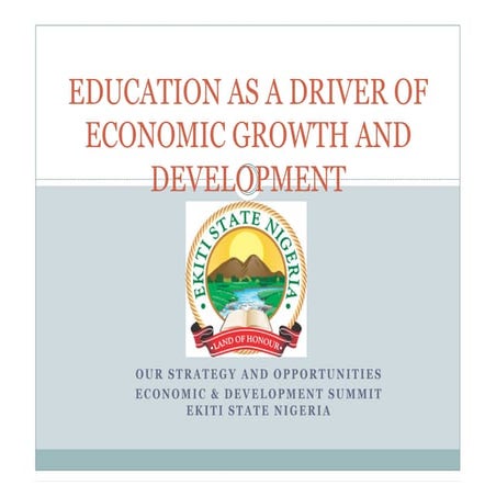 Education as a Driver of Economic Growth and Development | PDF