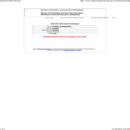 Education board result | PDF
