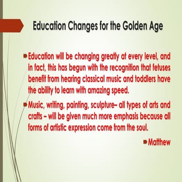 Education Changes for the Golden Age | PPT