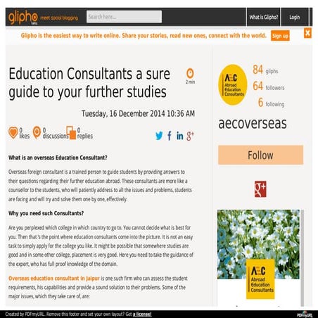 Education consultants a sure guide to your further studies | PDF