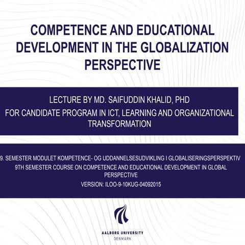 Competence and education development in the globalization perspective | PPT